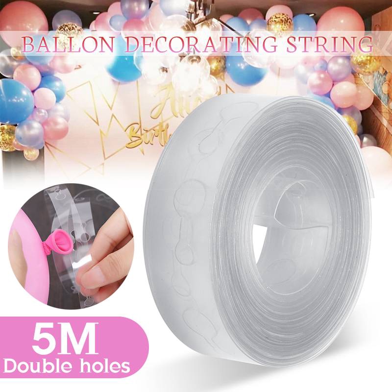 5M Balloon Strip Connect Chain Balloon Arch Decor Plastic DIY Tape ...
