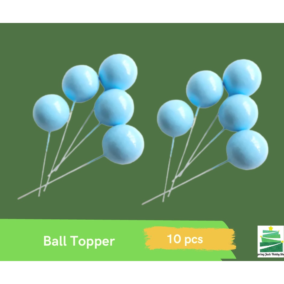 Spring Jade: Gold Silver Red Pink Blue Clear Ball Cake Topper Birthday ...