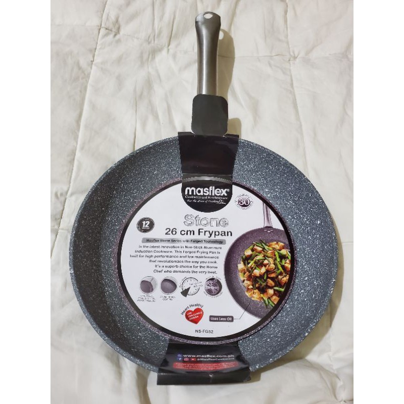 MASFLEX STONE FORGED TECHNOLOGY 26cm NON STICK FRY PAN INDUCTION READY ...