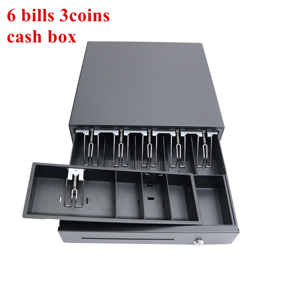 POS Electronic Cash Drawer Box Storage 6 Grid 3 Stall Cash Register ...