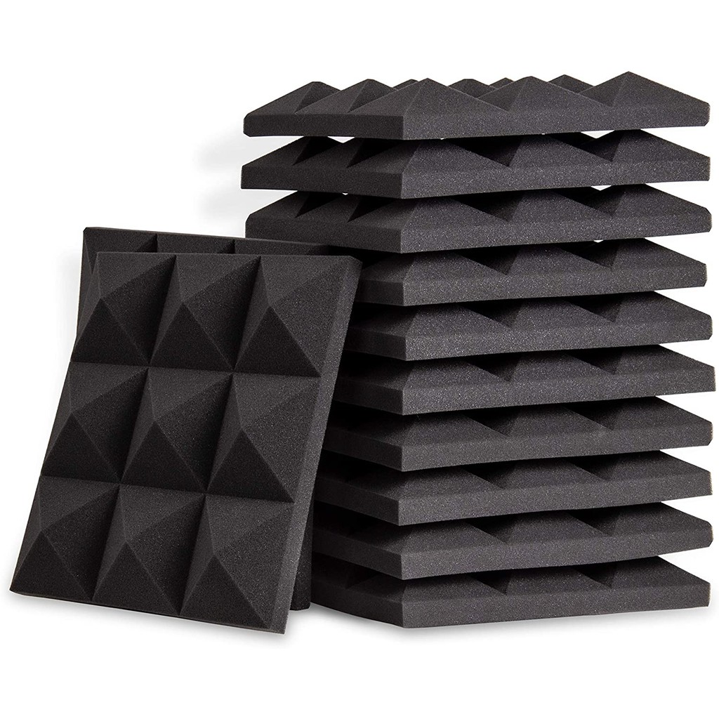 Acoustic Foam Pyramid 3/5/8cm Thick High Density Soundproof Studio Wall ...
