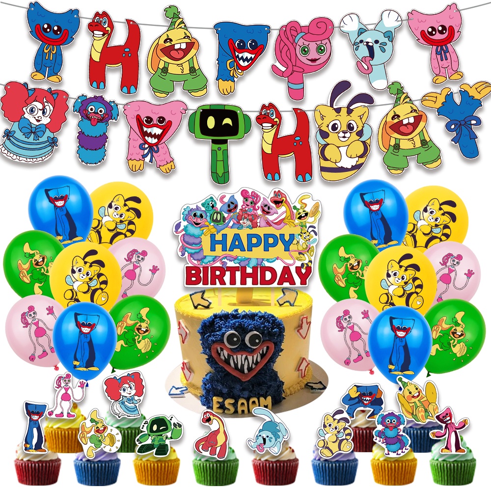 Poppy Playtime Huggy Wuggy Kissy Missy Catbee Long Legs Birthday Party ...