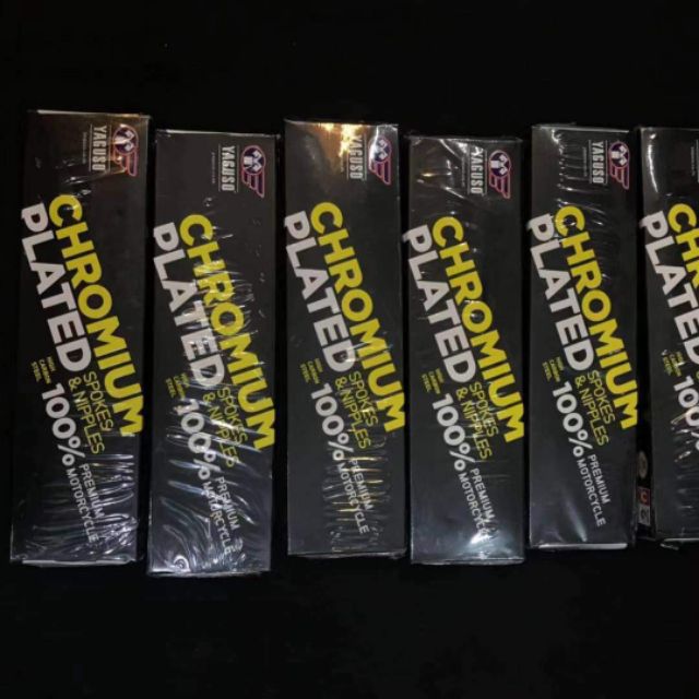 motorcycle CHROME PLATED SPOKES yaguso 245 price per packs | Shopee ...