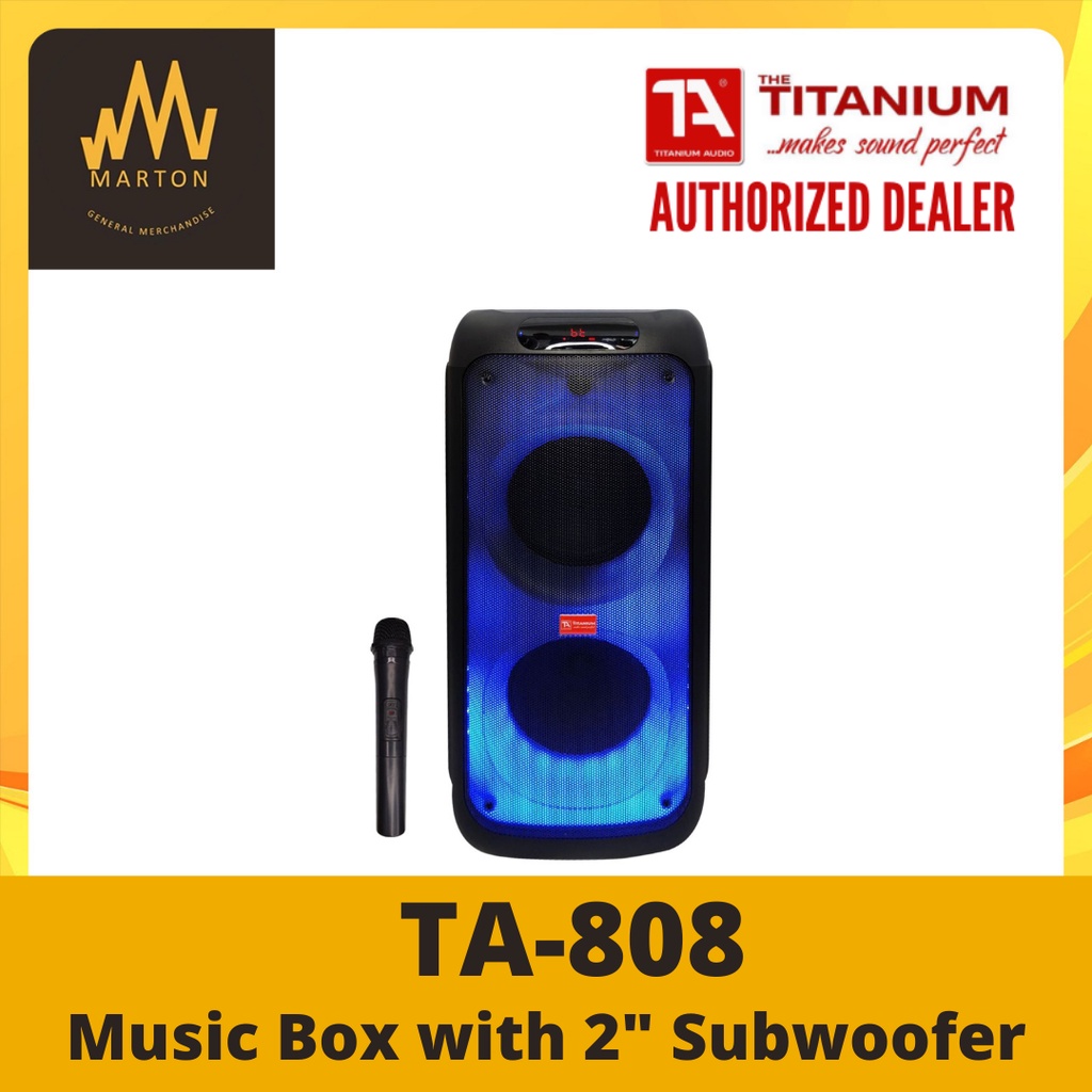TITANIUM AUDIO TA-808 Music Box 5000w / Subwoofer 2X8 inches ...
