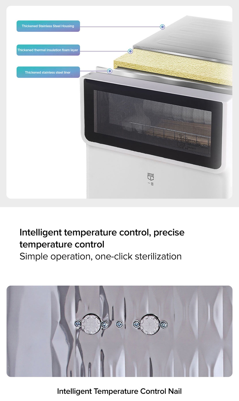 Yimi Disinfection Cabinet 50L High Temperature Disinfection Cupboard ...