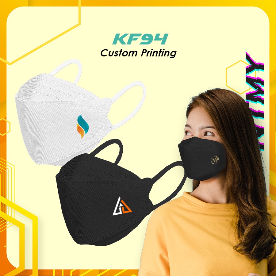 NTMY KF94 Custom Disposable 3D Face Mask Earloop Type 4 layer Pelitup ...