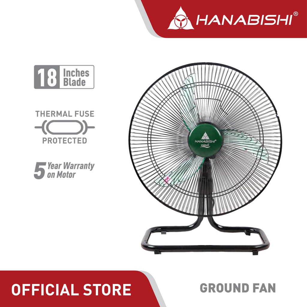 Hanabishi Ground Fan 18" WINDMILL 18GF |18 inch blade Low Noise ...