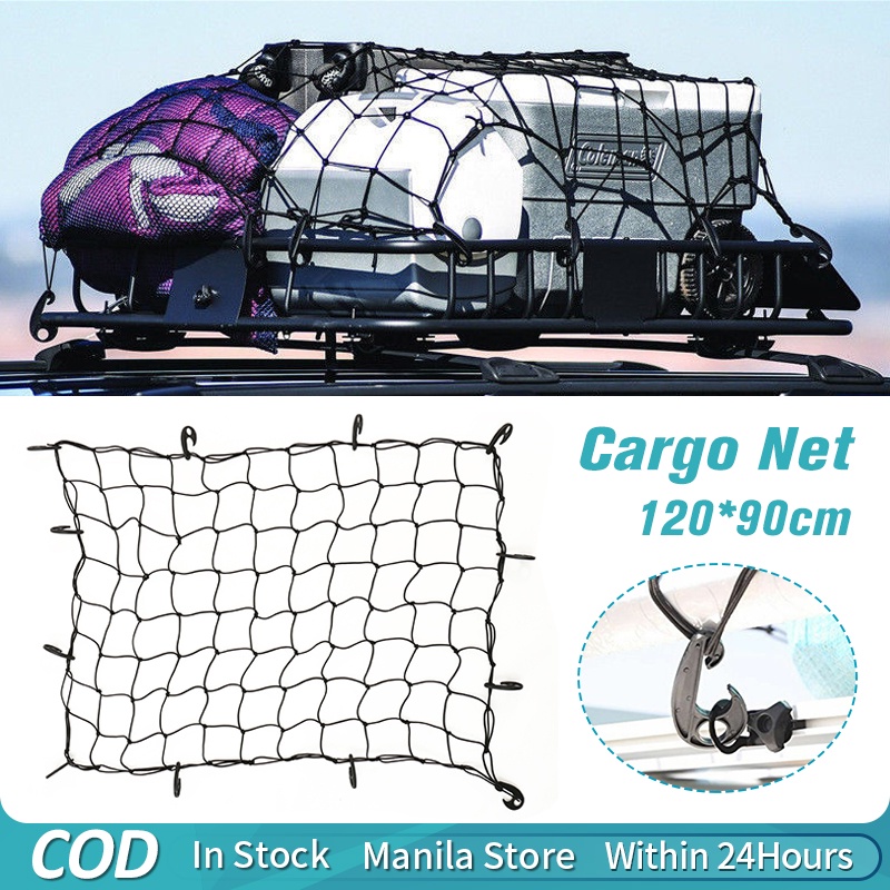 Cargo Net 90*120cm Car Trunk Nets Roof Rack Cargo Net with 12 Plastic ...