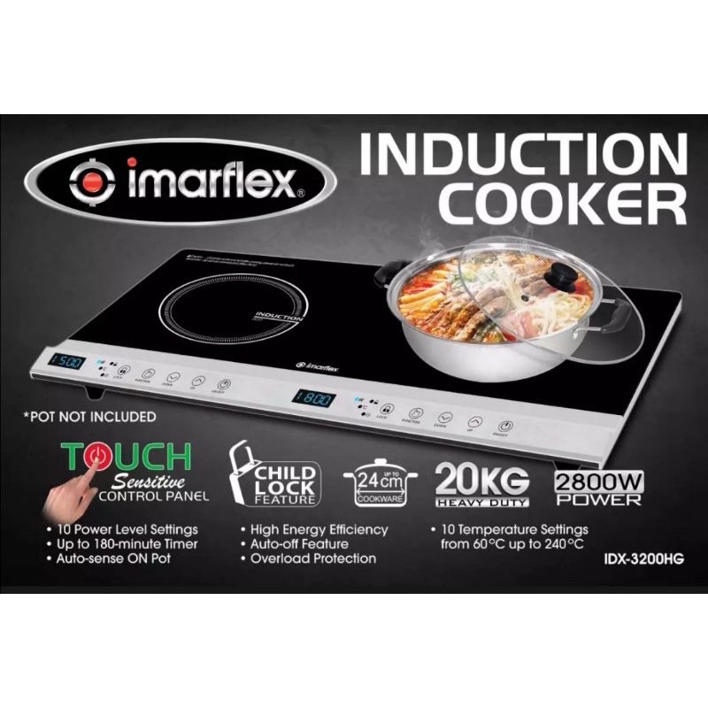 Imarflex Induction Cooker IDX-3200HG | Shopee Philippines