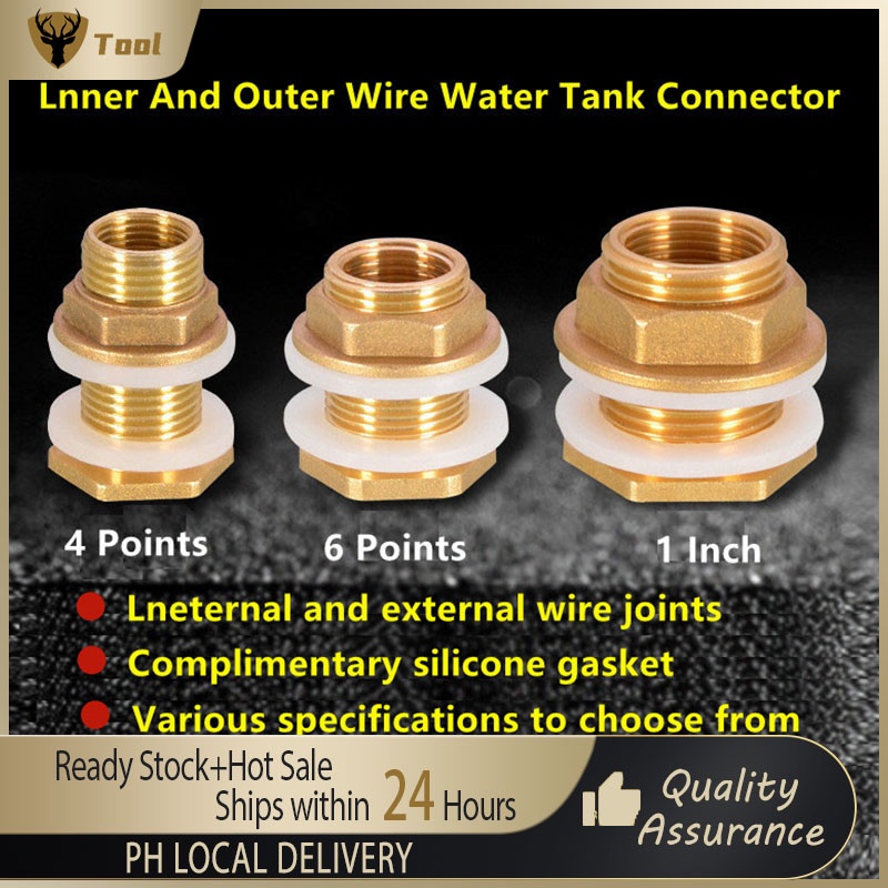 [FLAMEER2] Solid Brass Water Tank Connector Fittings Leak-proof M1/2 ...