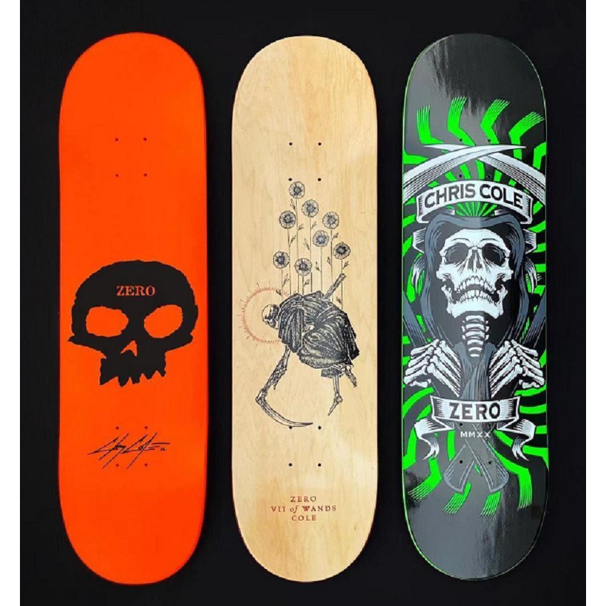 ZERO Skateboard DECK All Canadian Maple Board Surface with Foot-socket ...