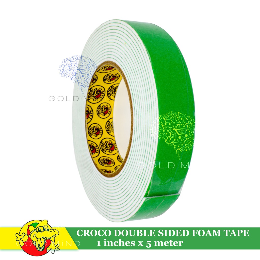 Croco Double Sided Foam Tape 5 Meters 1" Or 1/2" | Shopee Philippines