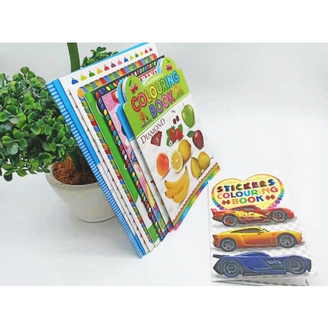 STICKER COLOURING BOOKS learning books for kids - sold per piece ...