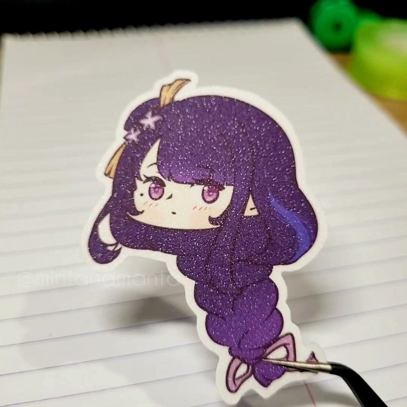 Genshin Impact Sticker Raiden Shogun | Journal Stickers | Laptop ...