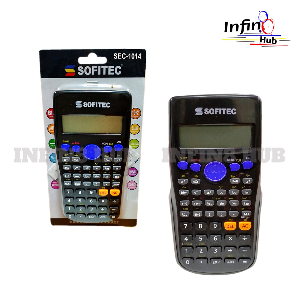 Scientific SEC-1014 Scientific Calculator w/ Sliding Cover Electronic ...