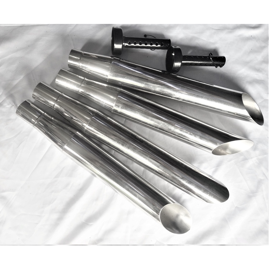 Motorcycle Exhaust pipe canister-straight pipe-cafe racer and scrambler ...