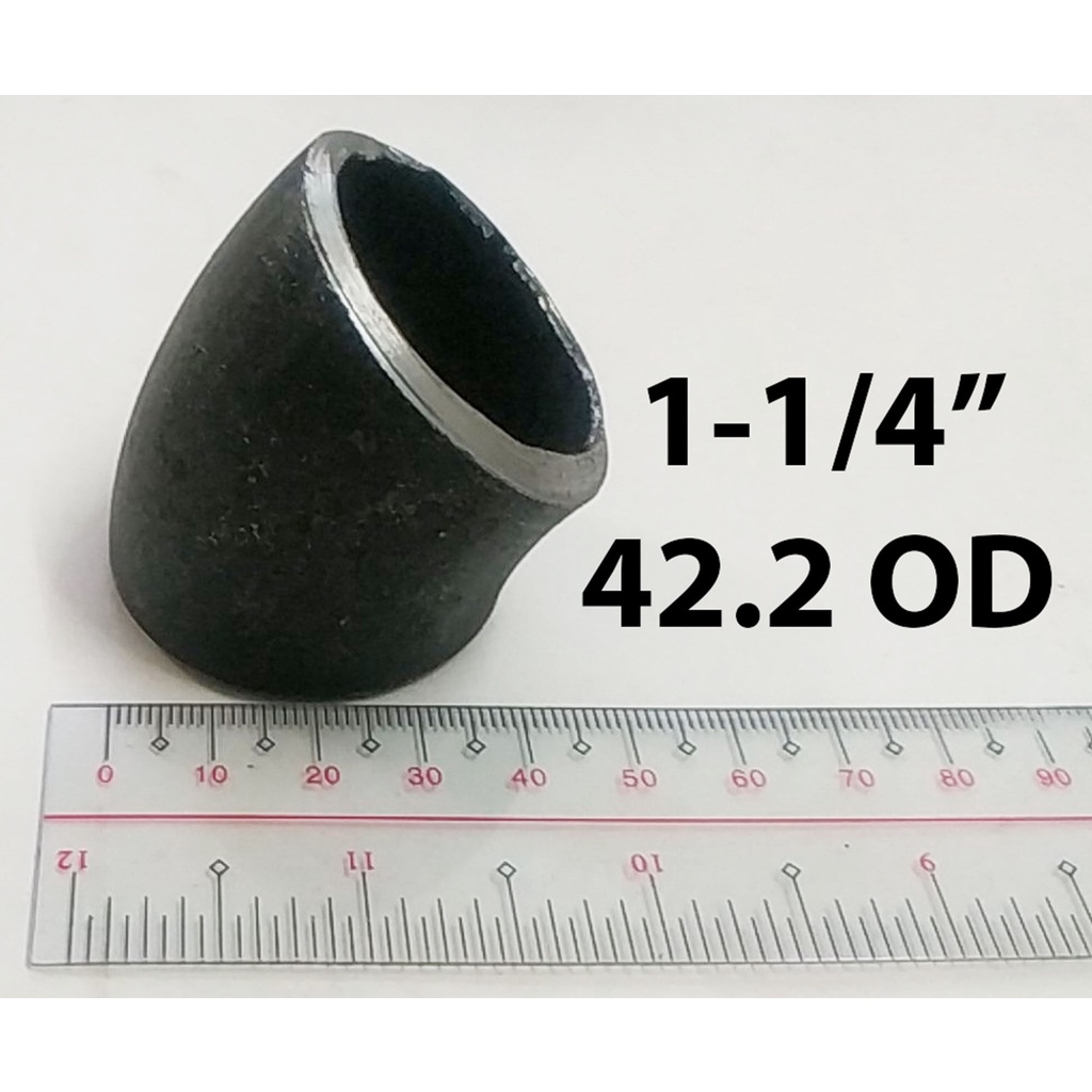 BI WELDING ELBOW 1-1/4" X 45° SCH40 BLACK IRON === 1-1/4" X 45 DEGREE ...