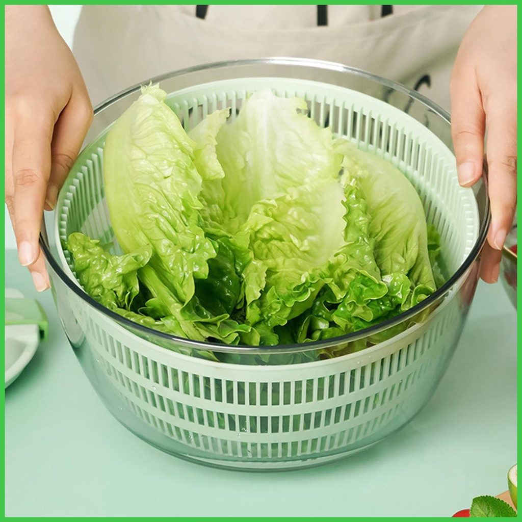 Large 4L Salad Spinner Lettuce Spinner Vegetable Washer Dryer Drainer ...