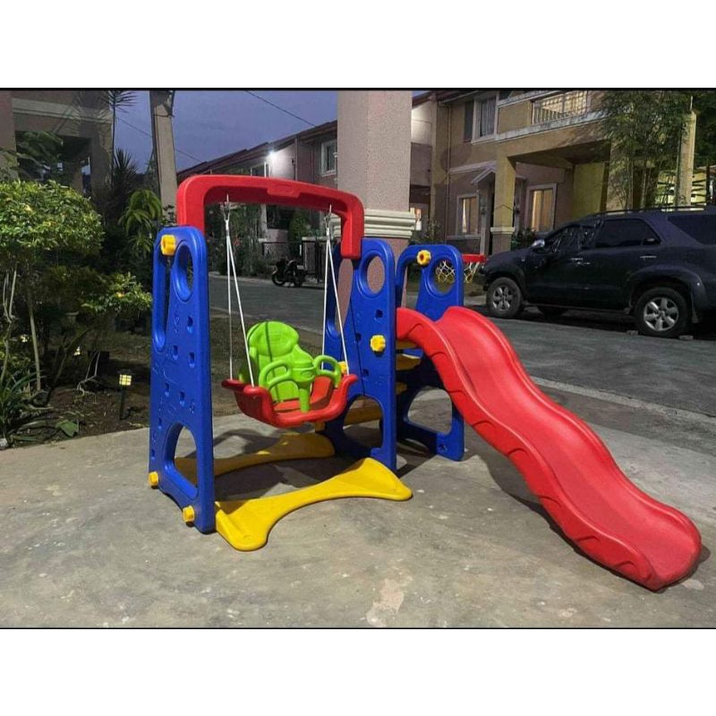 3in1 Big Slide and Playground Set For Kids | Shopee Philippines