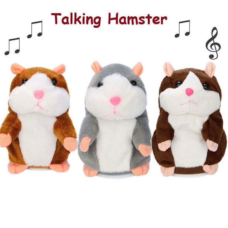 15cm/18cm Talking Hamster Mimicry Pet Plush Toy Kids Speak Talking ...
