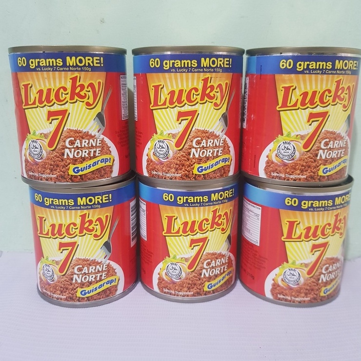 LUCKY 7 CARNE NORTE (pack of 6 cans x 210 grams) | Shopee Philippines