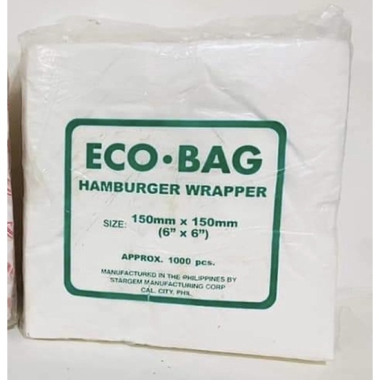 Burger Wrapper Plastic Plain (1000pcs) | Shopee Philippines