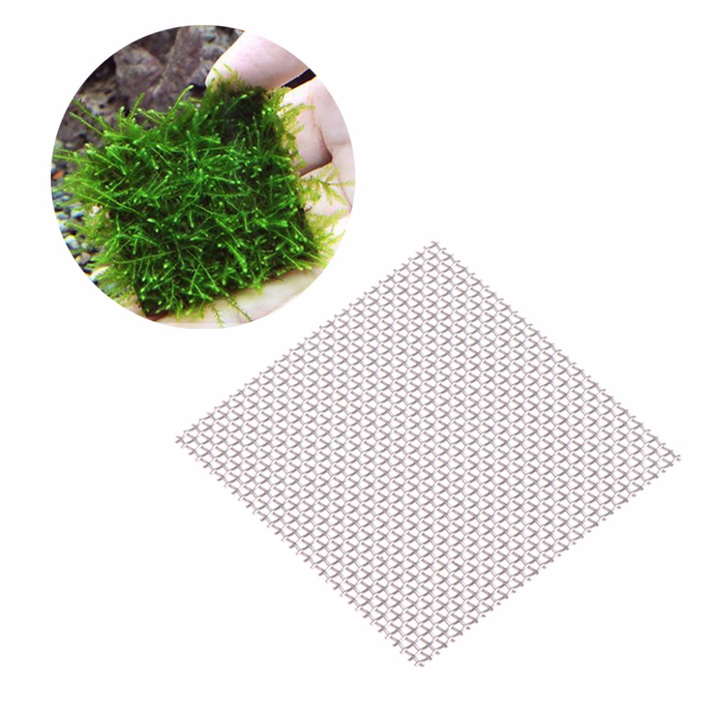 &1Pc 5*5cm/7*7cm/5*10cm/10*20cm Aquarium Wire Mesh Pad Aquatic Moss ...