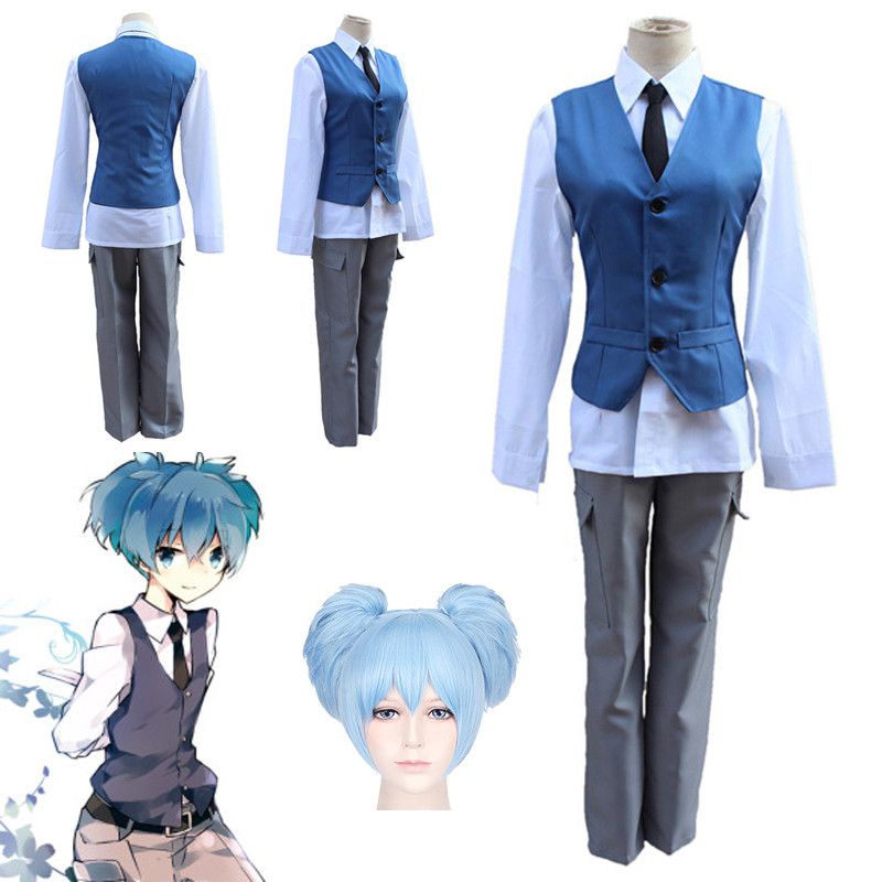 Anime Assassination Classroom Nagisa Shiota Cosplay Costume Suit School ...