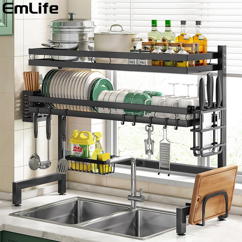 Sink Dish Rack Stainless Kitchen Rack Stainless Steel Dish Washing Rack ...