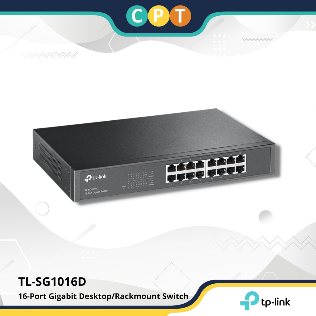 TP-Link TL-SG1016D 16-Port Gigabit Desktop/Rackmount Switch | Shopee Philippines