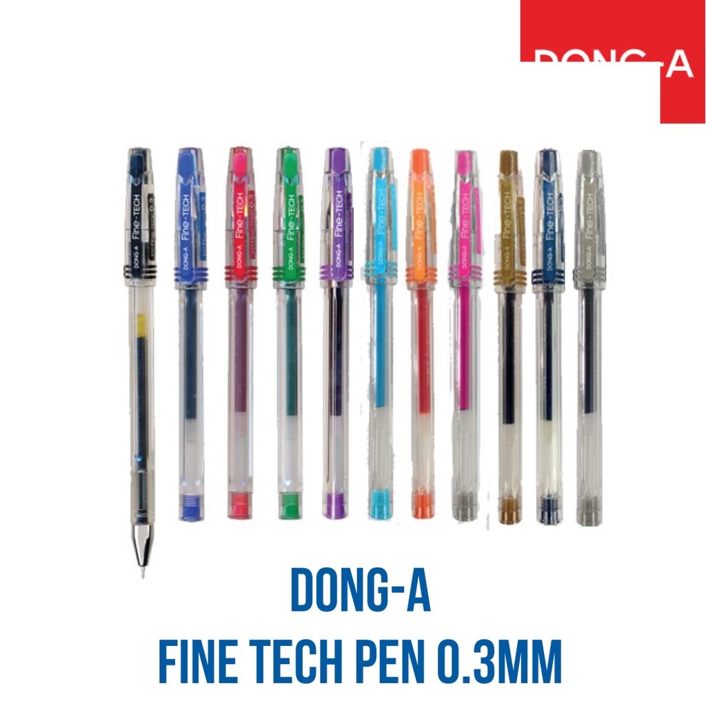 DONG-A Fine Tech Pen 0.3 mm (Writing, Smooth, Vibrant Colors) by ARTHUB ...