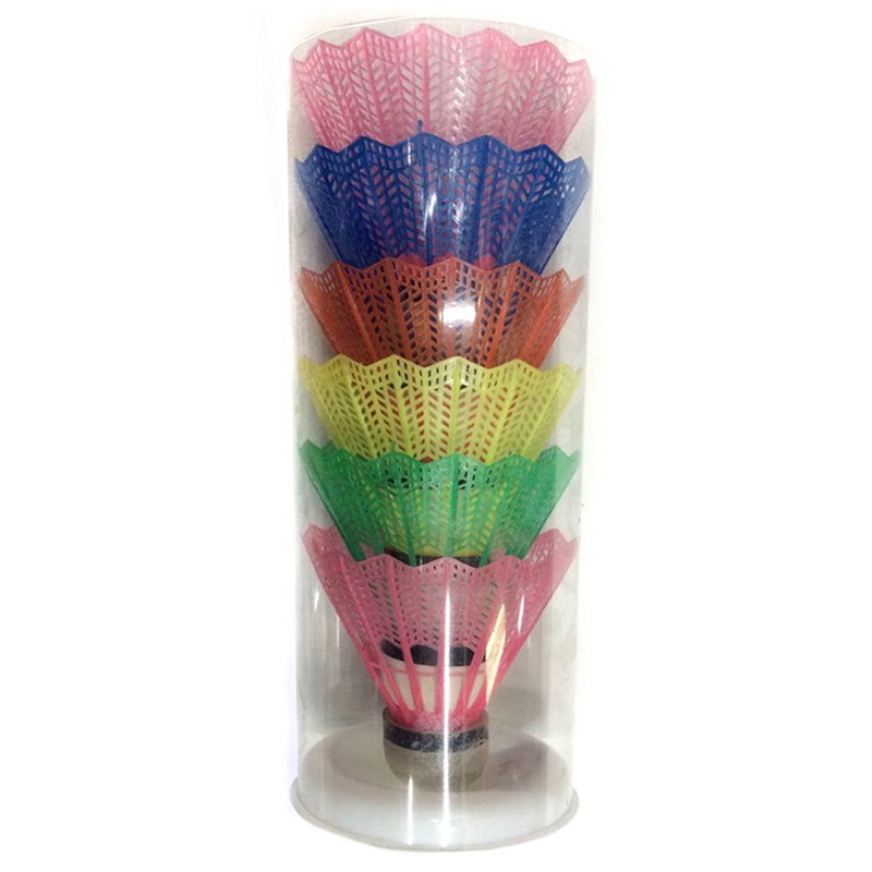 Color 6 transparent barrel foam ball head plastic ball badminton racket ...