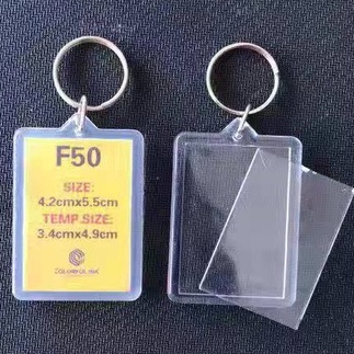 (50pcs)Acrylic Keychain Photo Insert f50 for giveaways/souvenris/party ...