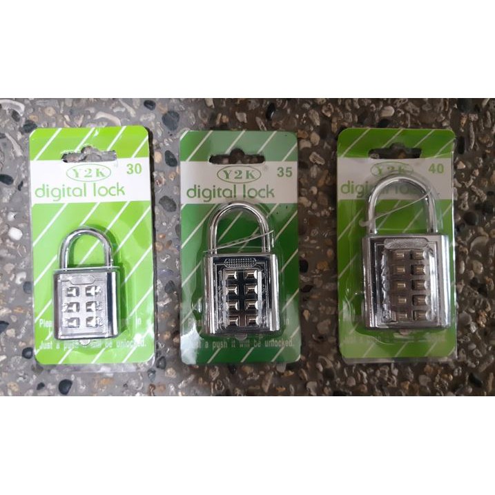 Digital Padlock Combination Padlock Number Lock 30mm / 35mm / 40mm (per ...