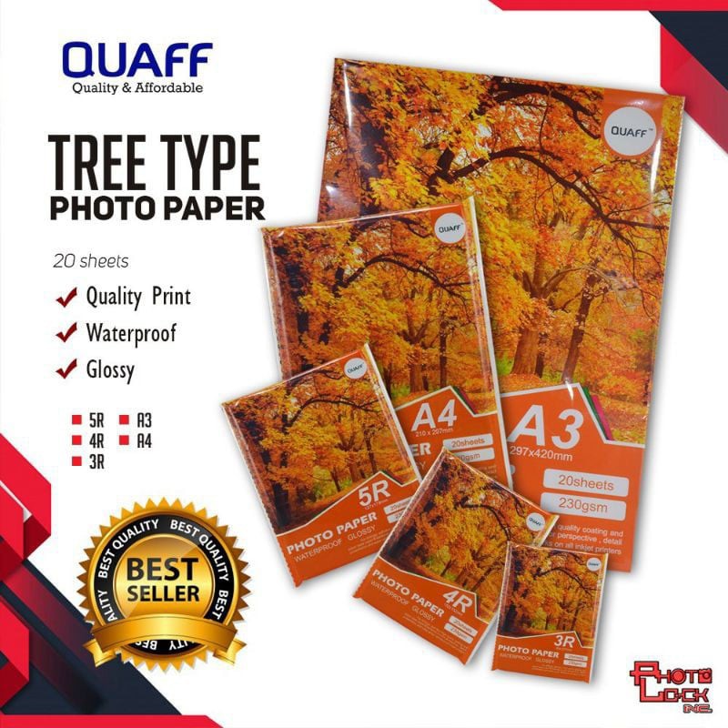 QUAFF GLOSSY INKJET PHOTO PAPER A4-A3 | Shopee Philippines