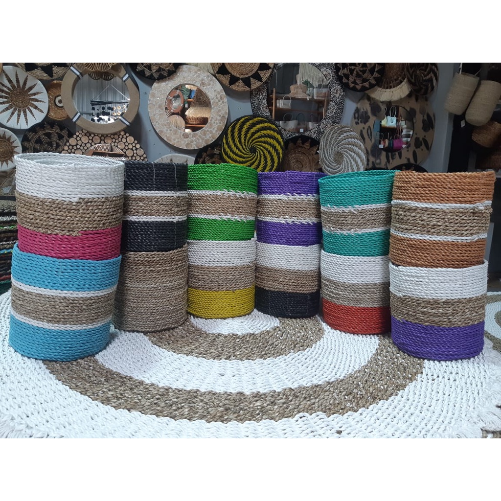 Cover pot 3pc Can Choose The Color You Like/ Woven PANDAN SEAGRASS/Pots ...