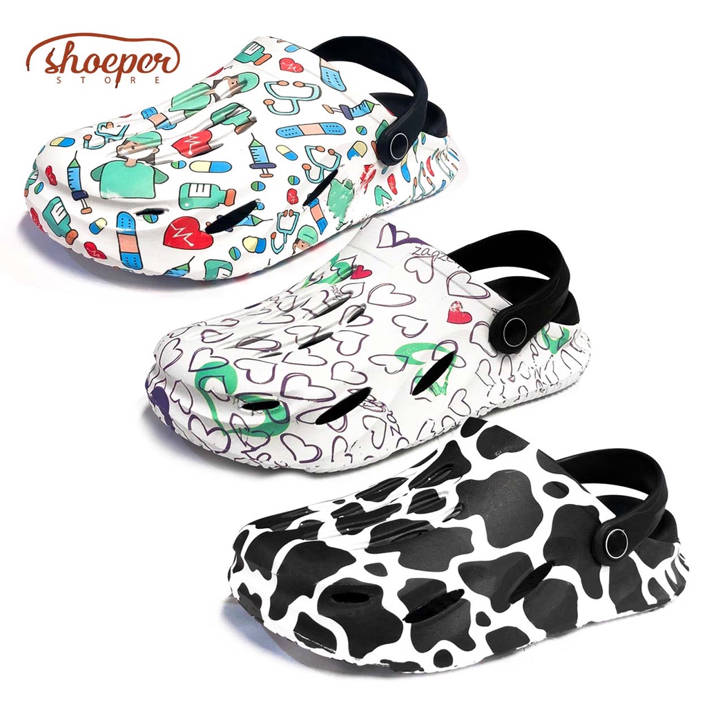 ShoePer Doodle (Clog Rubber Rain Beach Sandals for Women) | Shopee ...