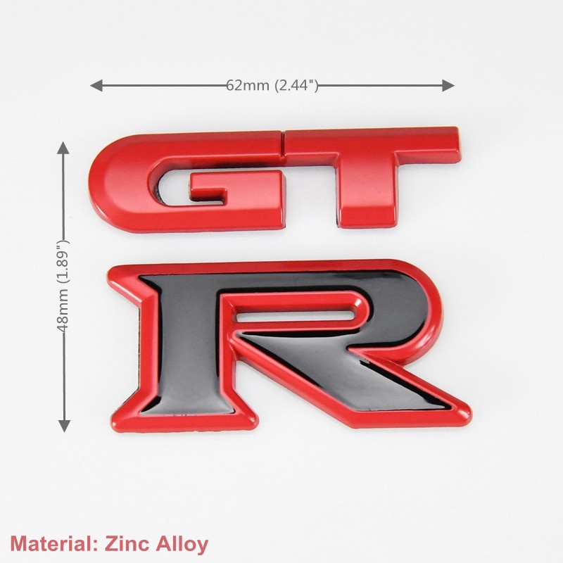 3D Car Sticker Front & Tail Sign Zinc Alloy GTR Logo Emblem For NISSAN ...