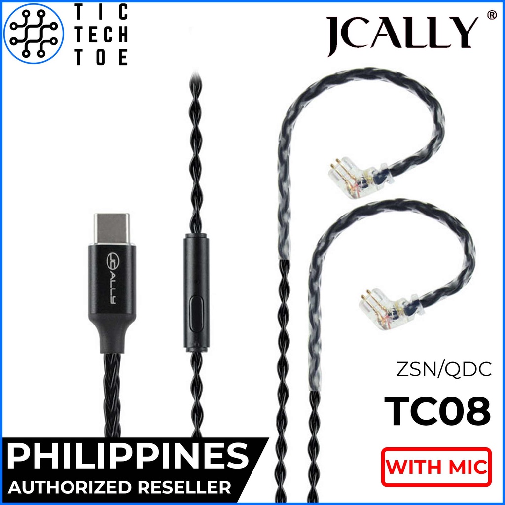 JCALLY TC08 USB Type C 8-Core Braided Upgrade Cable with Mic Built-In ...
