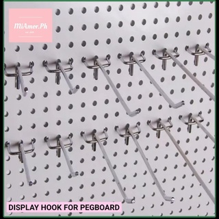 (10pcs) Pegboard Hooks Thick Metal Display Hanging Hook Slotted Wall ...