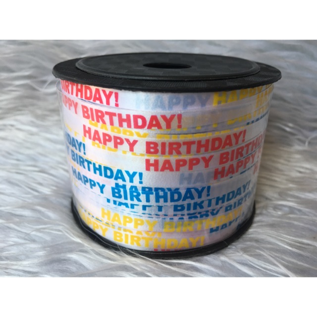 Printed Happy Birthday String Curling Ribbon (100 yards) | Shopee ...