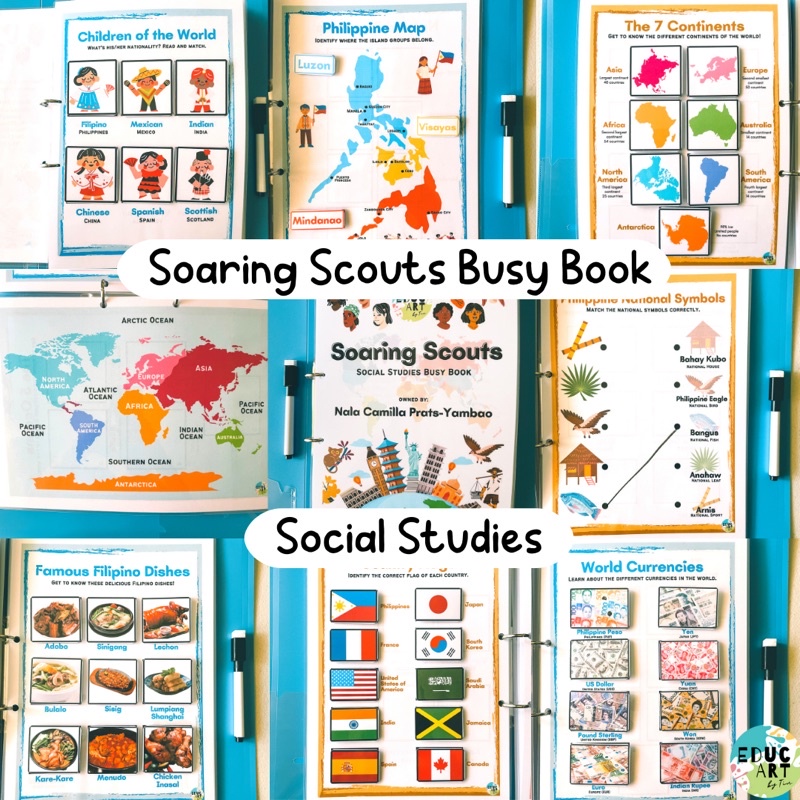SOCIAL STUDIES BUSY BOOK - Learning Binder / Velcro Activity | Shopee ...