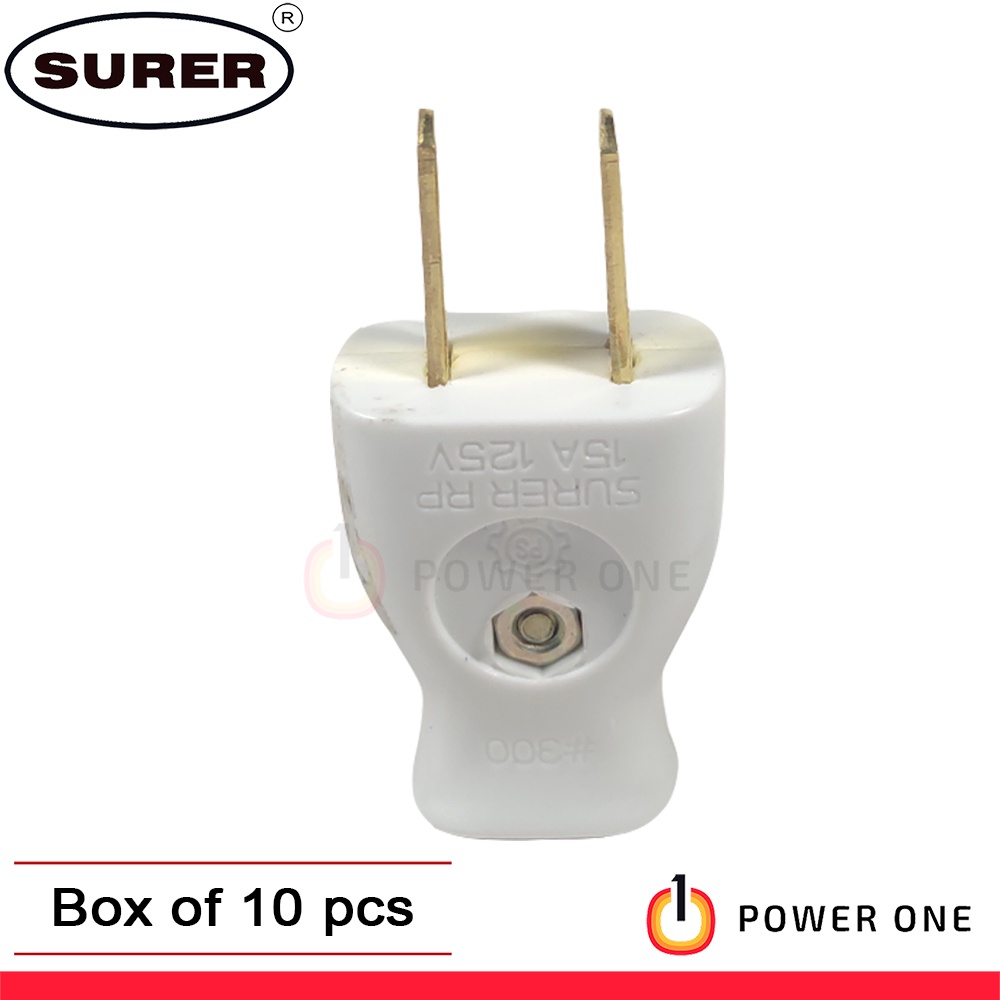 Surer 300 Male Plug (Black/White) [Set of 10pcs] (300 Series) | Shopee ...