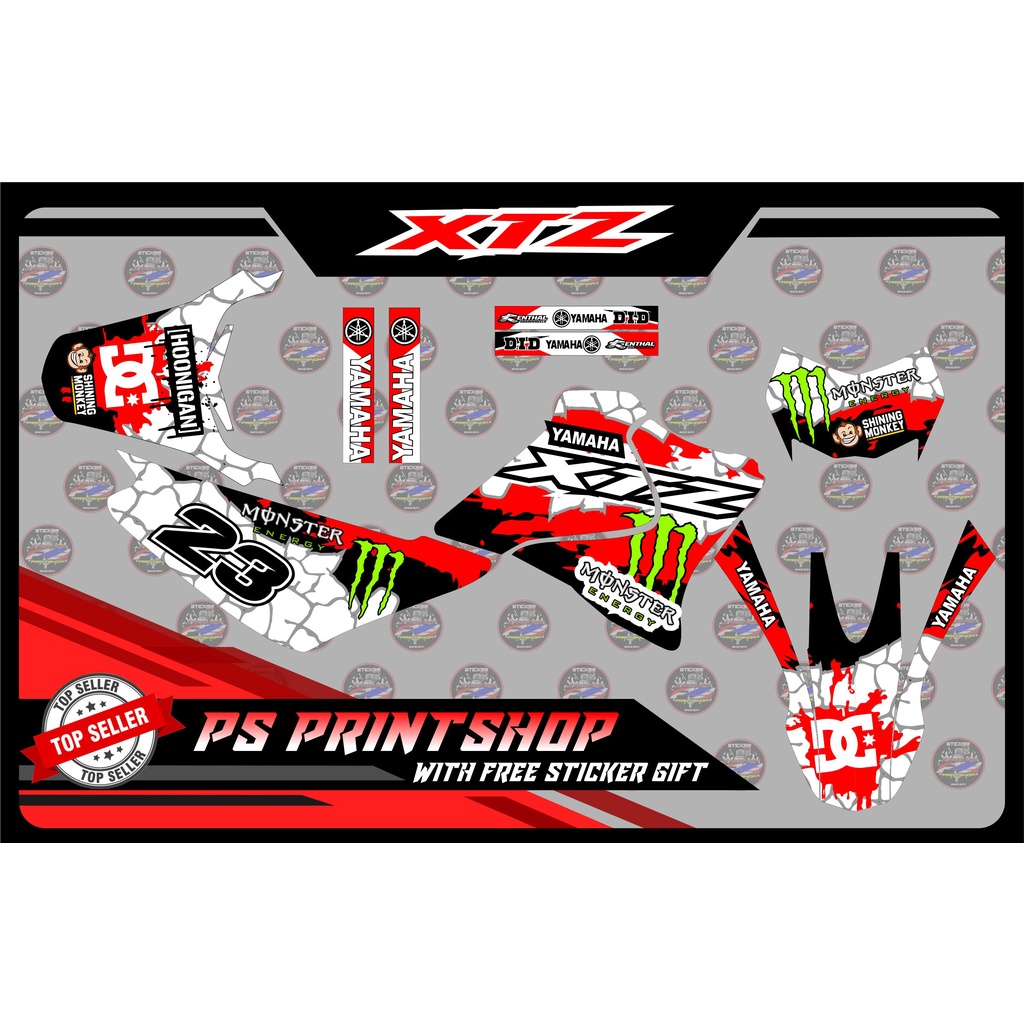 XTZ 125 yamaha full set sticker decals durable and high quality (Batch ...