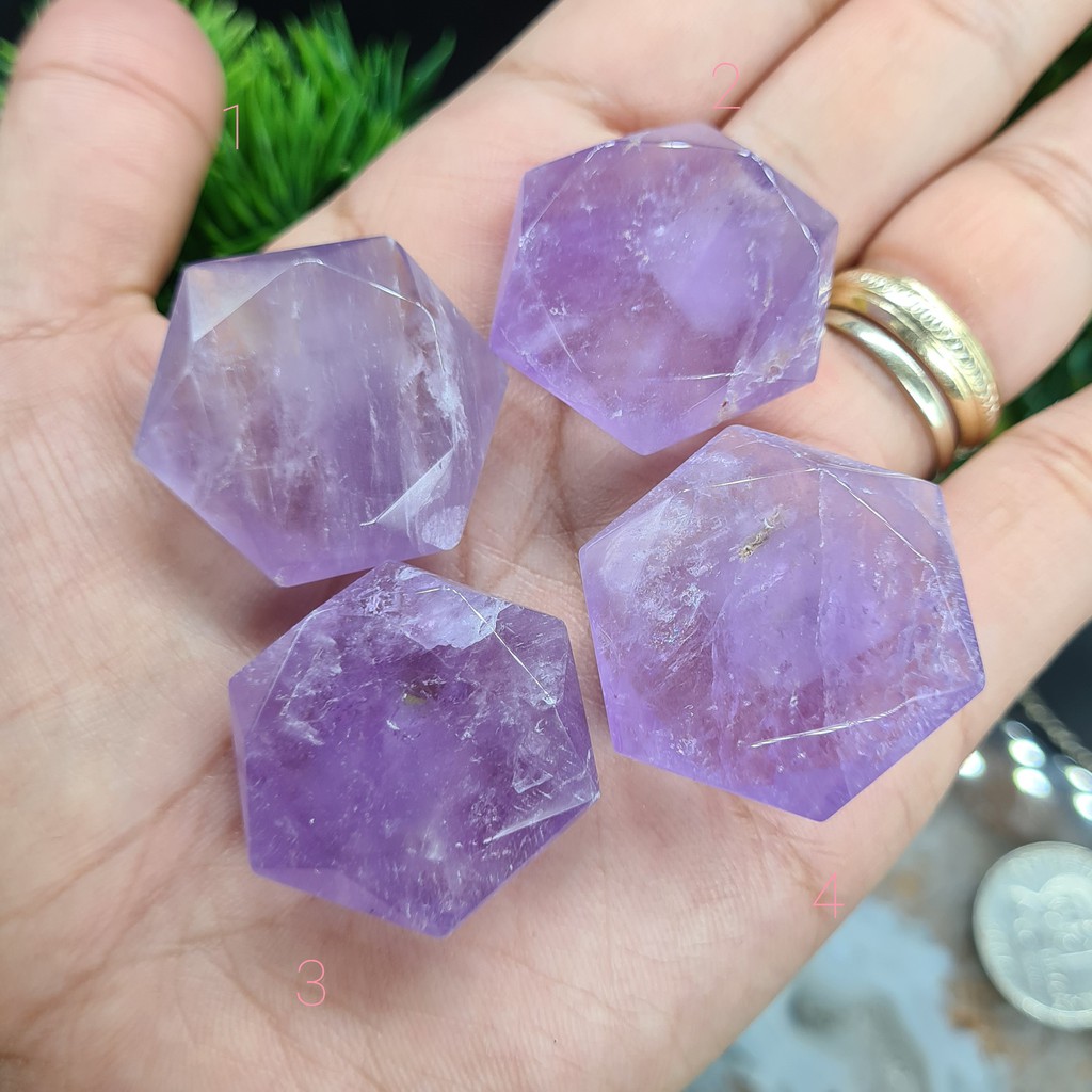Amethyst Hexagon Star - Star Palm Stone - Star of David - Amethyst ...