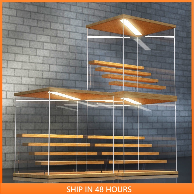【Ready Stock】Transparent LED Light Blind Box Storage Display Stand ...