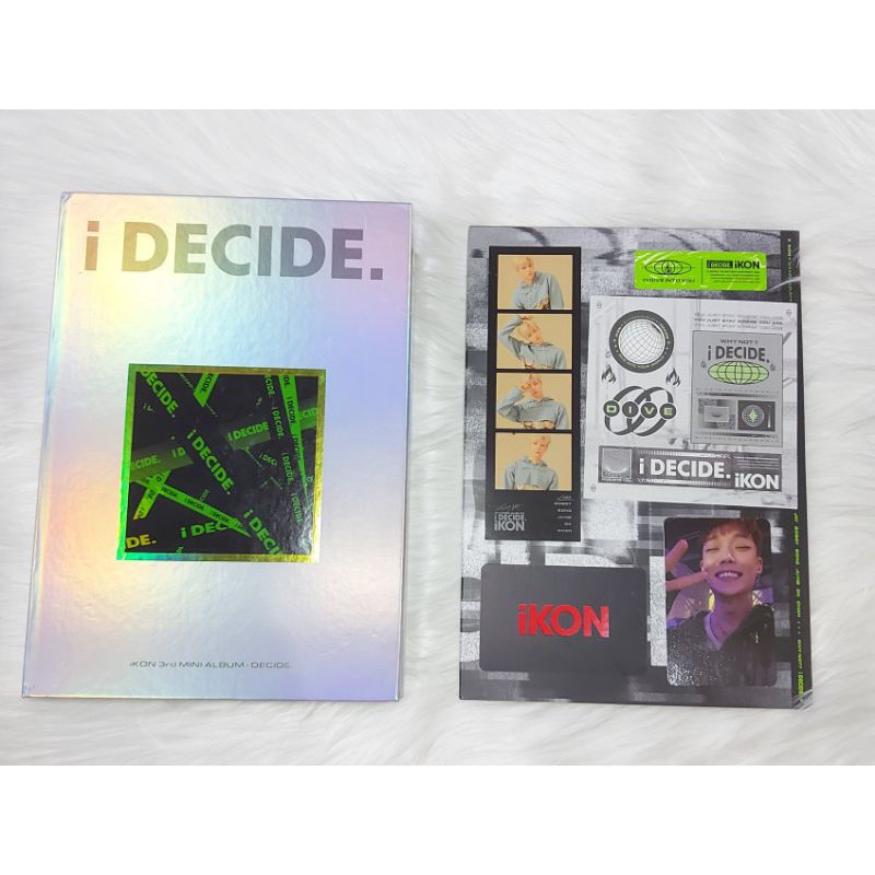 Icon - The 3rd Mini Album "I Decide" Unsealed Fullset Green Version ...