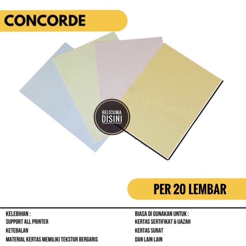 220 Gram Concorde F4 A4 Cardboard Paper / Konkort / Unidirectional ...
