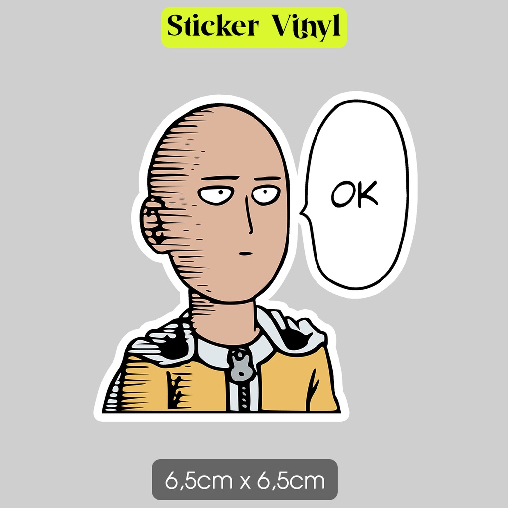 Saitama One Punch Man Sticker OK Sticker Anime Vinyl Waterproof Unit ...