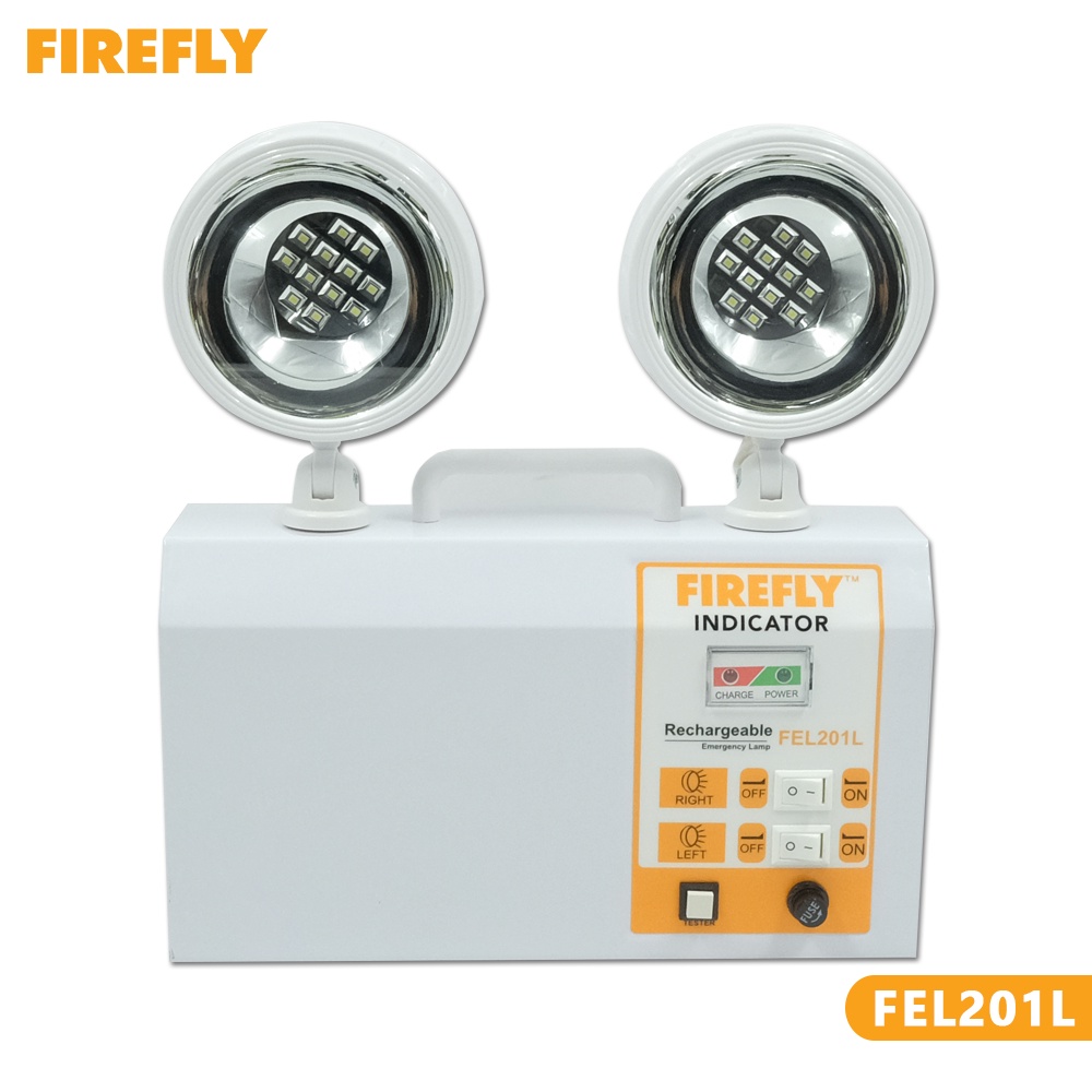 Firefly LED Emergency Lamp Rechargeable Twinhead #FEL201L | Shopee ...